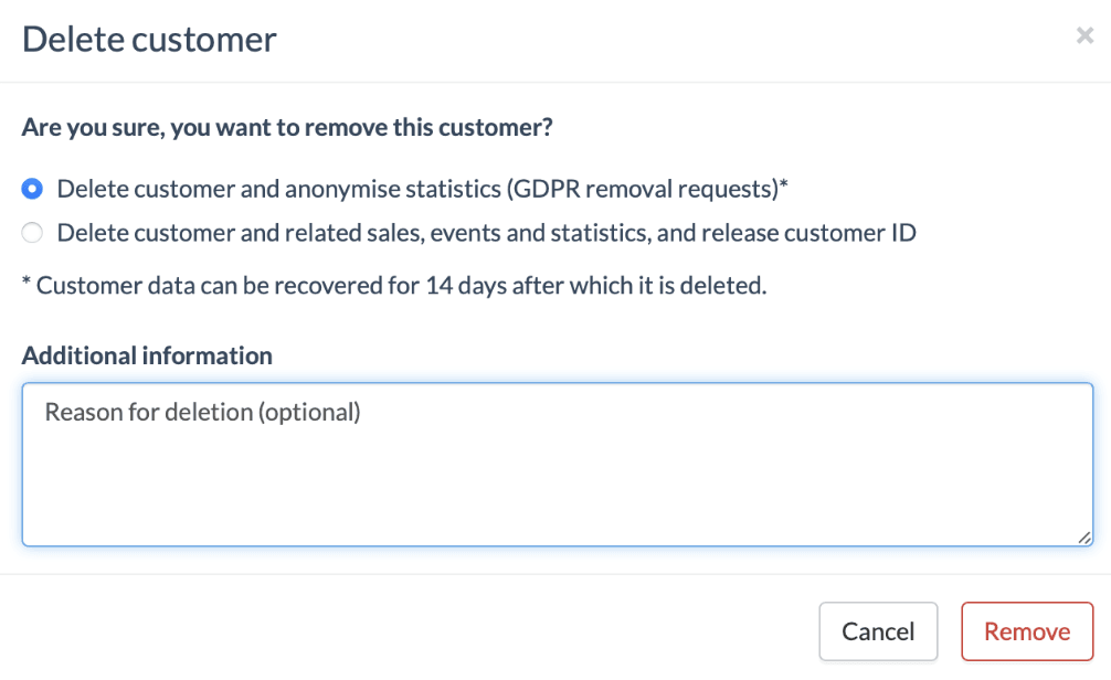 How to delete customers from Custobar?